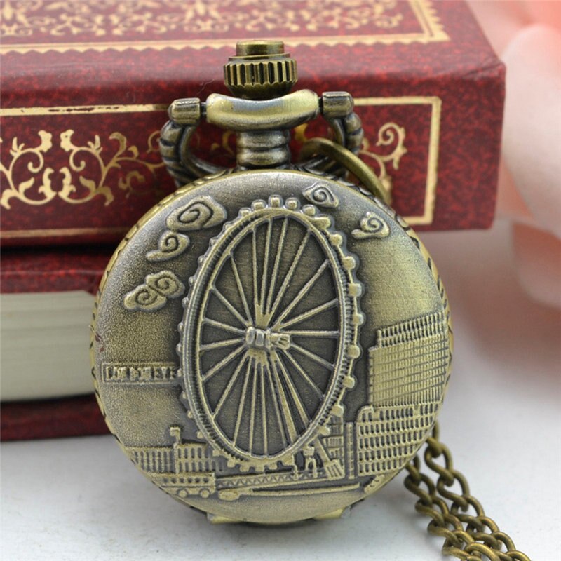 Stijl Horloge Retro Bronzen Pocket Watches Met Ket... – Grandado