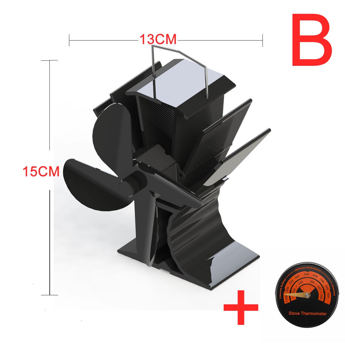 Four Leaf Fireplace Fan Heating Fans Fire Wood Sto... – Grandado