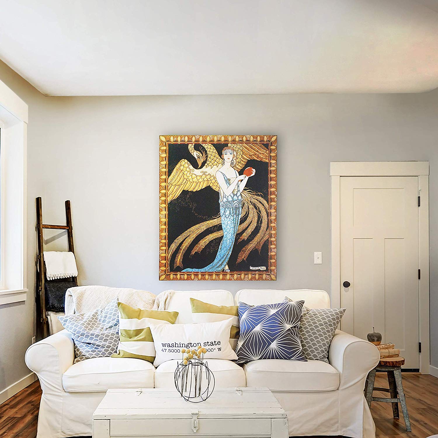 George Woven Tapestry Wall Art Hanging Golden Phoe... – Vicedeal