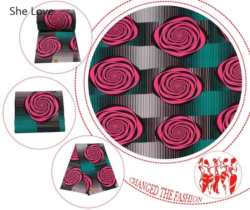 She Love 1Yard Ankara African Rose Flower Printed ... – Grandado