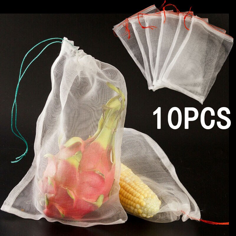 10Pcs/set Eco-Friendly Reusable Mesh Grocery Fruit... – Grandado