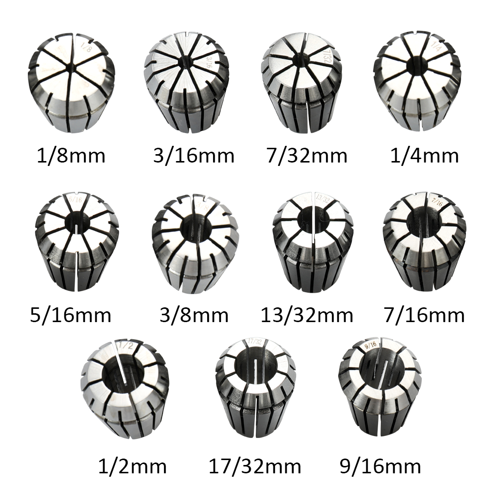 11pcs Precision Spring Collet Set Chuck Collets fo... – Vicedeal