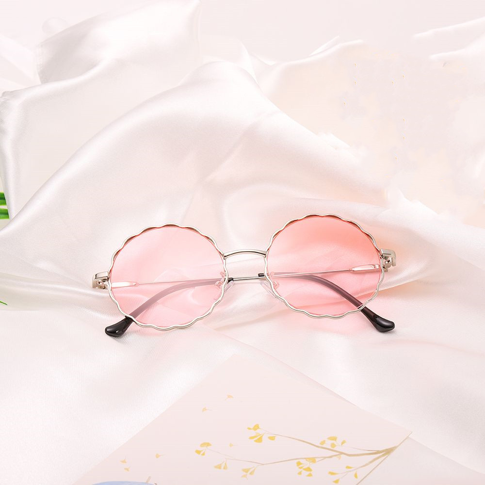 Round Rimless Flower Sunglasses Women Men Vintage ... – Vicedeal