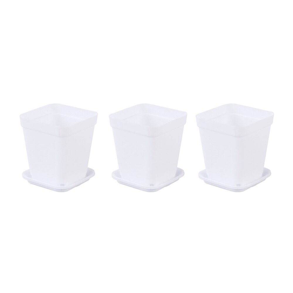 6pcs Thicken Flower Pots Square Planters Pot Trays... – Vicedeal