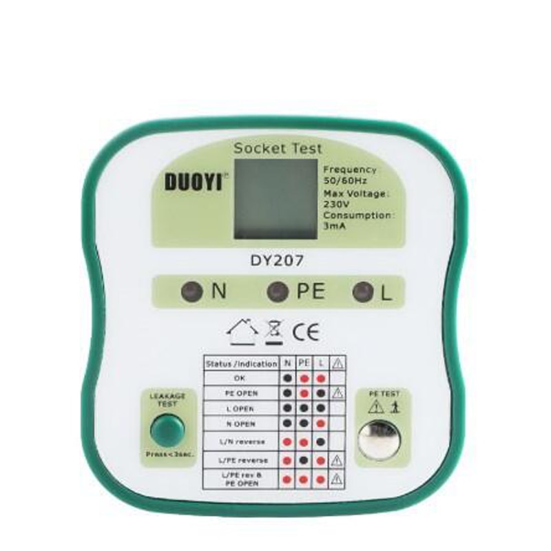DY207 Digital Display Socket Tester Safety Detecto... – Grandado