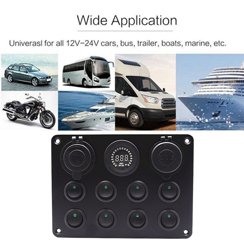 1Pc 12V Rv Auto Marine Boot 8 Gang Waterdicht Stro... – Grandado