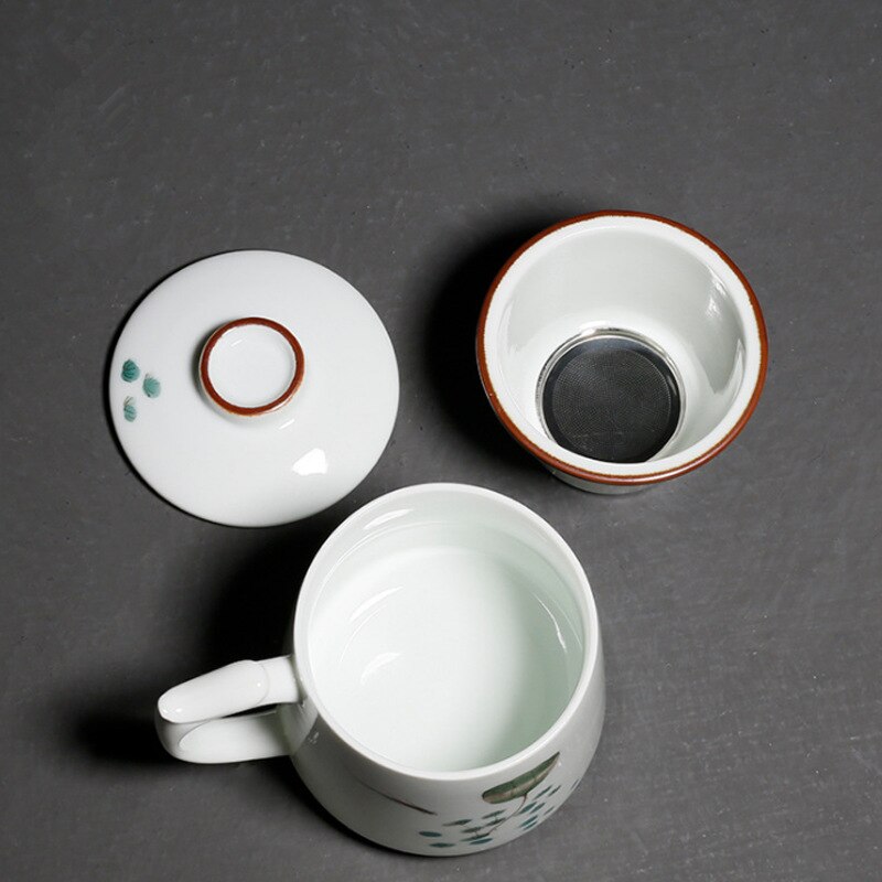 Pure Hand Painted Tea Cup Ceramic Fish Play Lotus ... – Grandado
