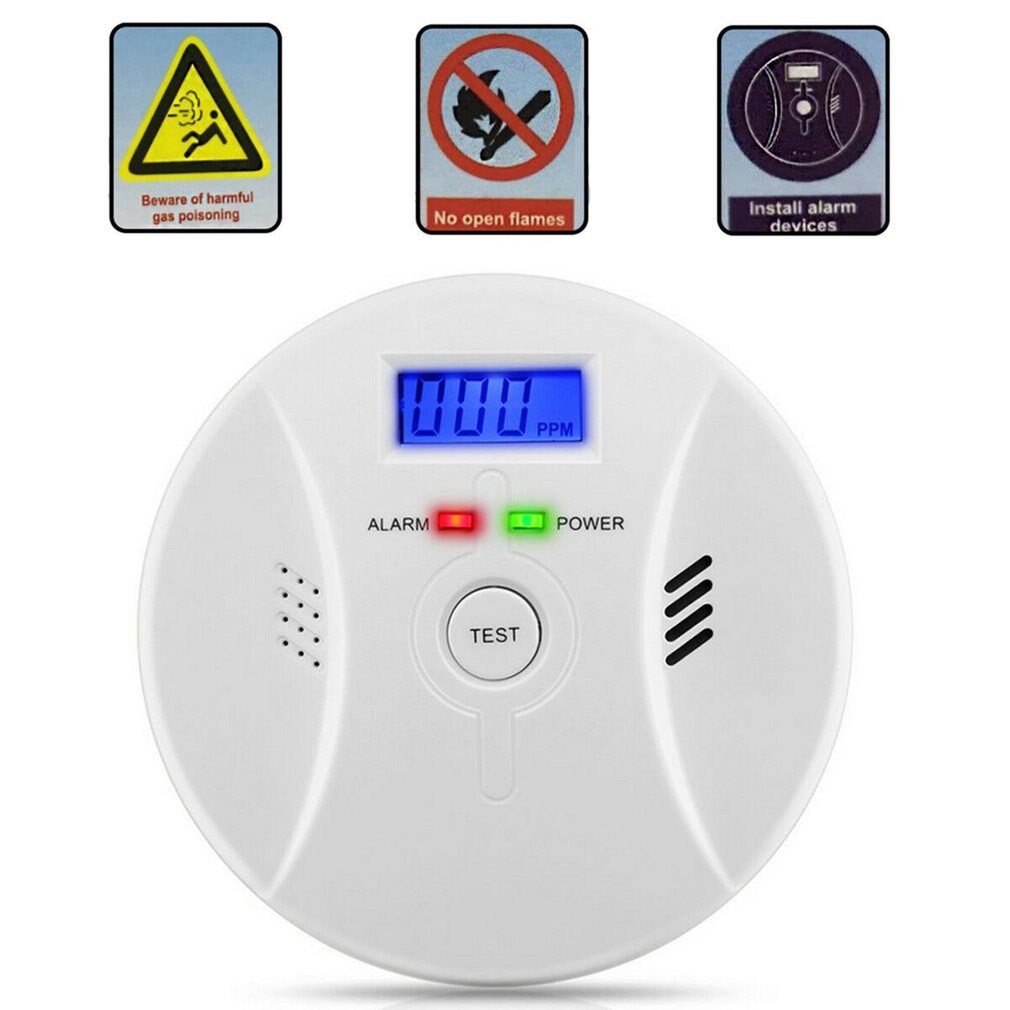 LCD Display Koolmonoxide Rookmelder Vergiftiging G... – Grandado