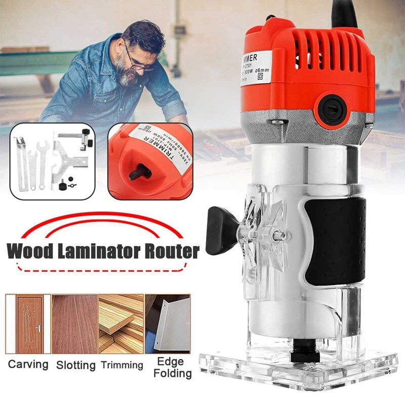 800W 220V 30000Rpm Electric Hand Trimmer Wood Rout... – Grandado