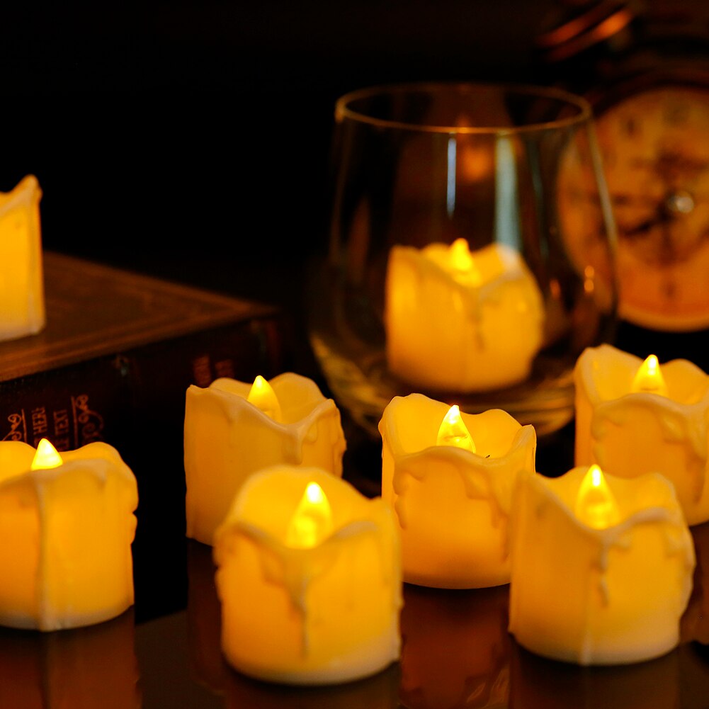 Pack of 4 Flickering LED Candle Light For Wedding ... – Grandado