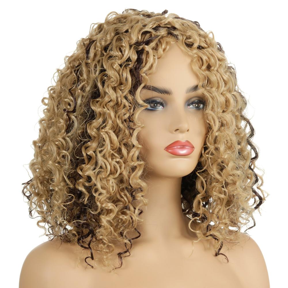 Synthetic Curly Wig for Black Women Natural Wig Bl... – Grandado