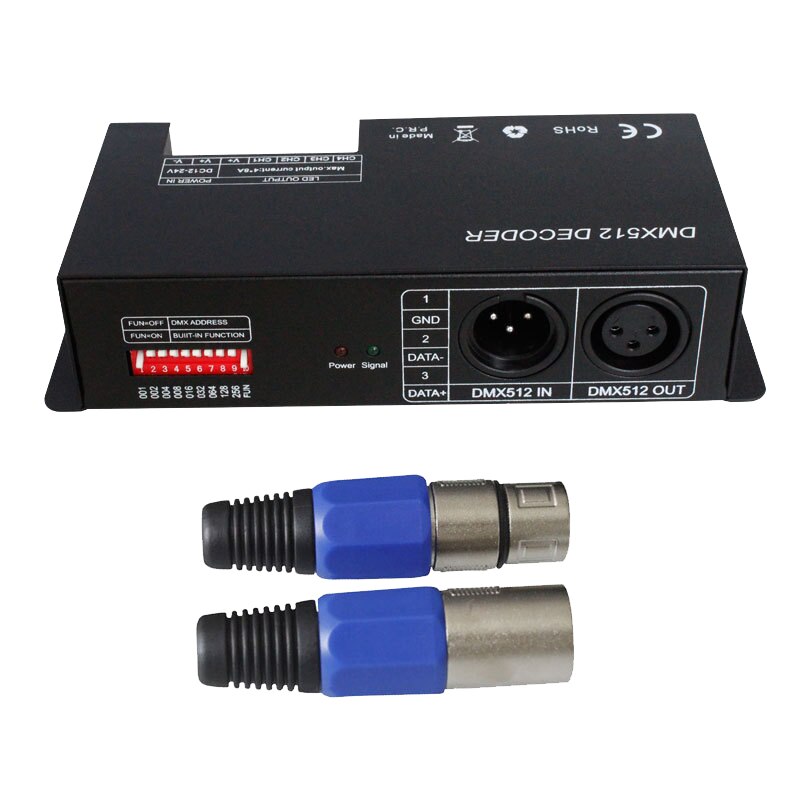 4CH DC12-24V RGBW DMX 512 Decoder LED Controller, ... – Grandado
