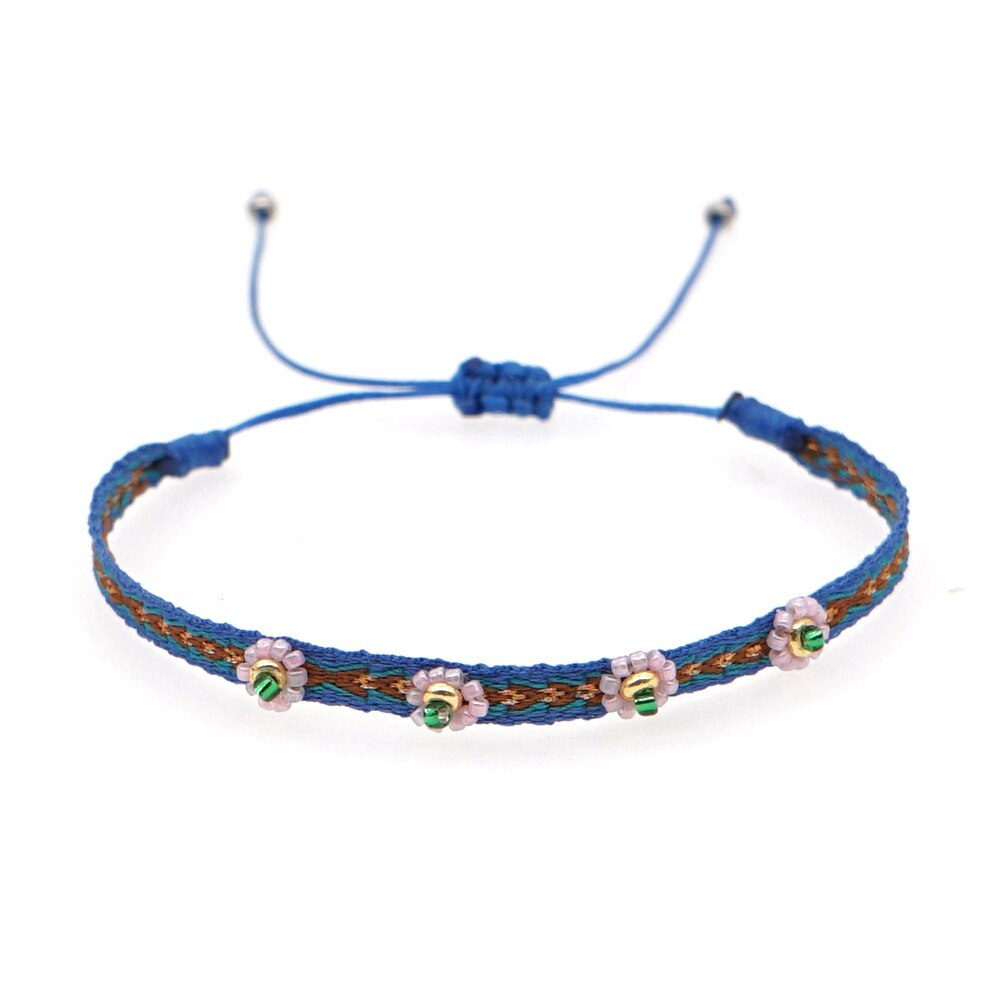 Go2boho-pulsera de tela trenzada para mujer, braza... – Vicedeal