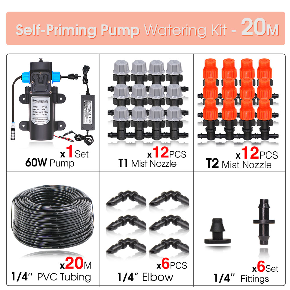 60W Self-Priming Pump Misting Cooling Watering Sys... – Grandado