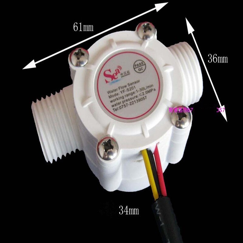 2PCS Water Flow Meter Sensor Counter Indicator Flo... – Vicedeal