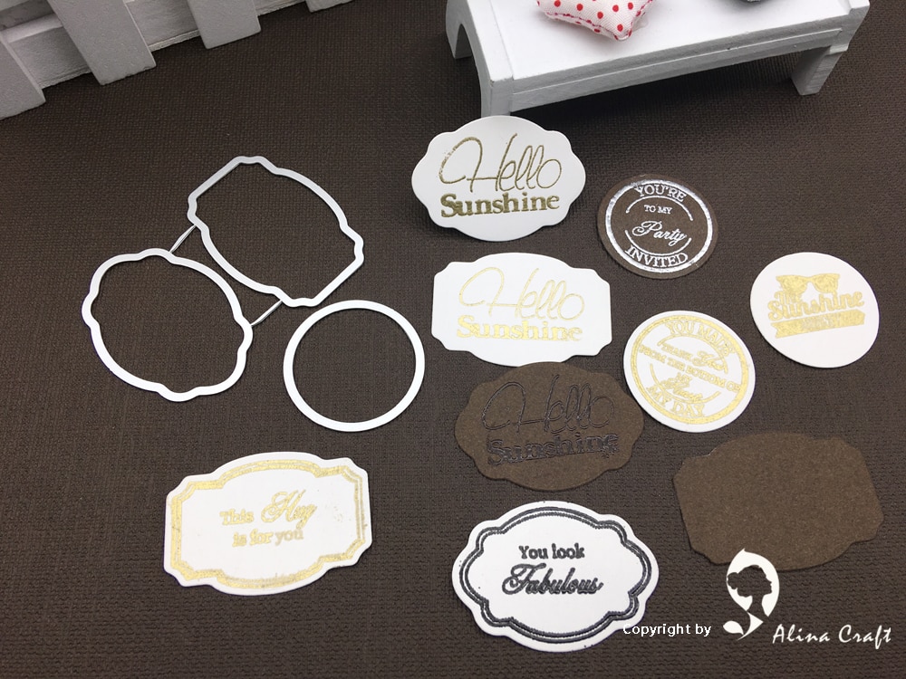 METAL CUTTING DIES CUT 3pc Tag Frame Banner Label ... – Grandado