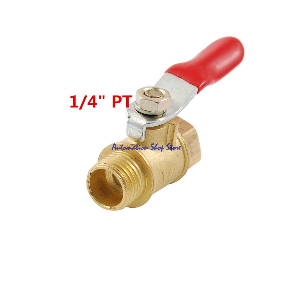 Red Lever Handle 1/4" PT Male Thread to 1/4" PT Fe... – Grandado