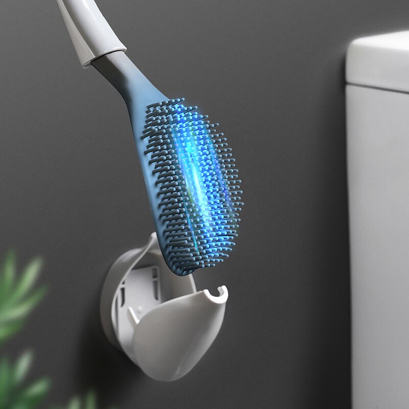 Toilet Brush Punch-free TPR Silicone Toilet Broom ... – Grandado