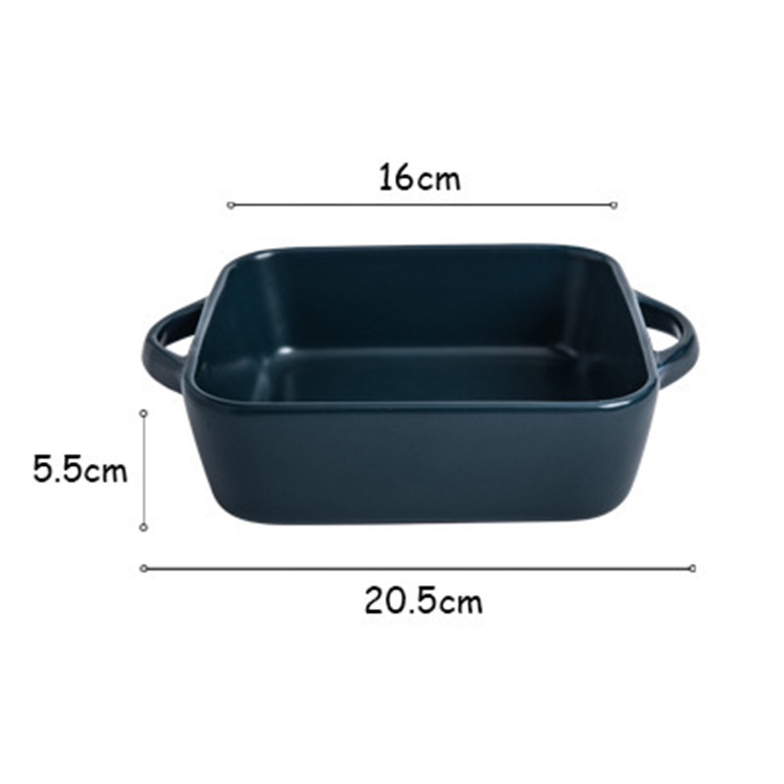 Ceramic color glazed binaural baking tray Simple p... – Vicedeal