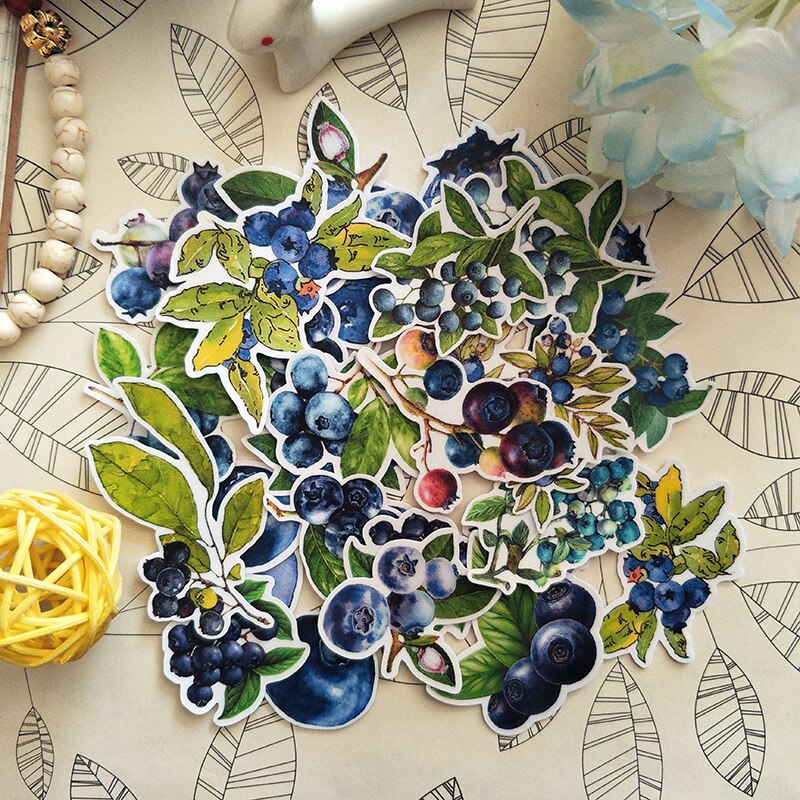 30Pcs 3D Blueberry Fruit Stickers Junk Journal Pla... – Grandado