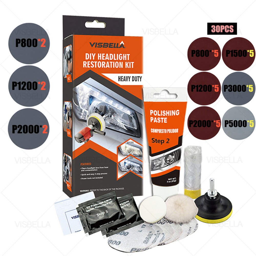 Car Headlights Repair Polishing Restoration Scratc... – Grandado