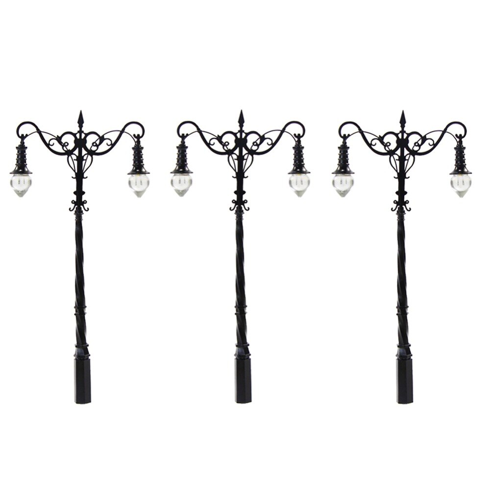 3pcs Model Railroad train Lamp posts Yard street l... – Grandado
