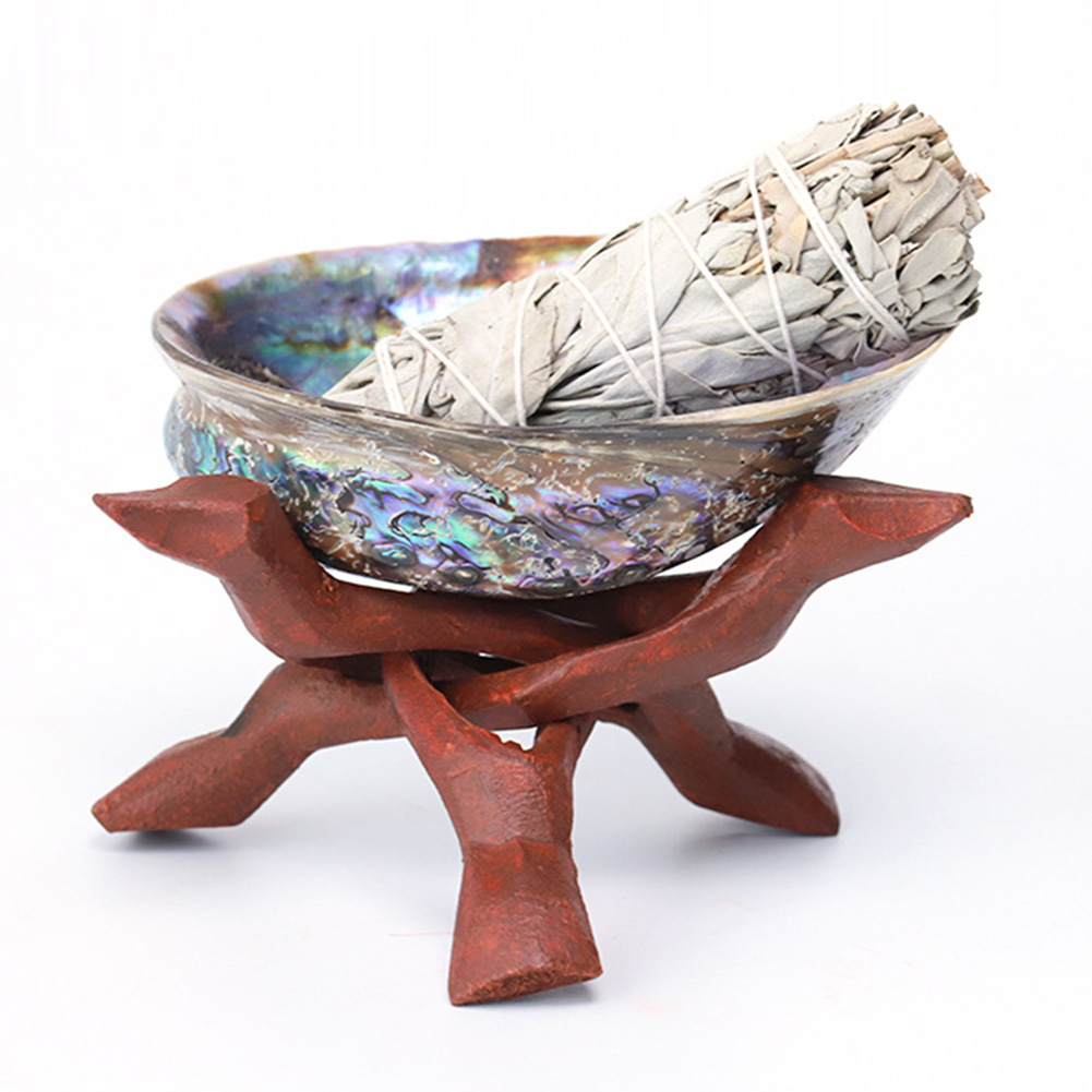 Abalone Shell Smudge Kit Houten Statief Stand Voor... – Vicedeal