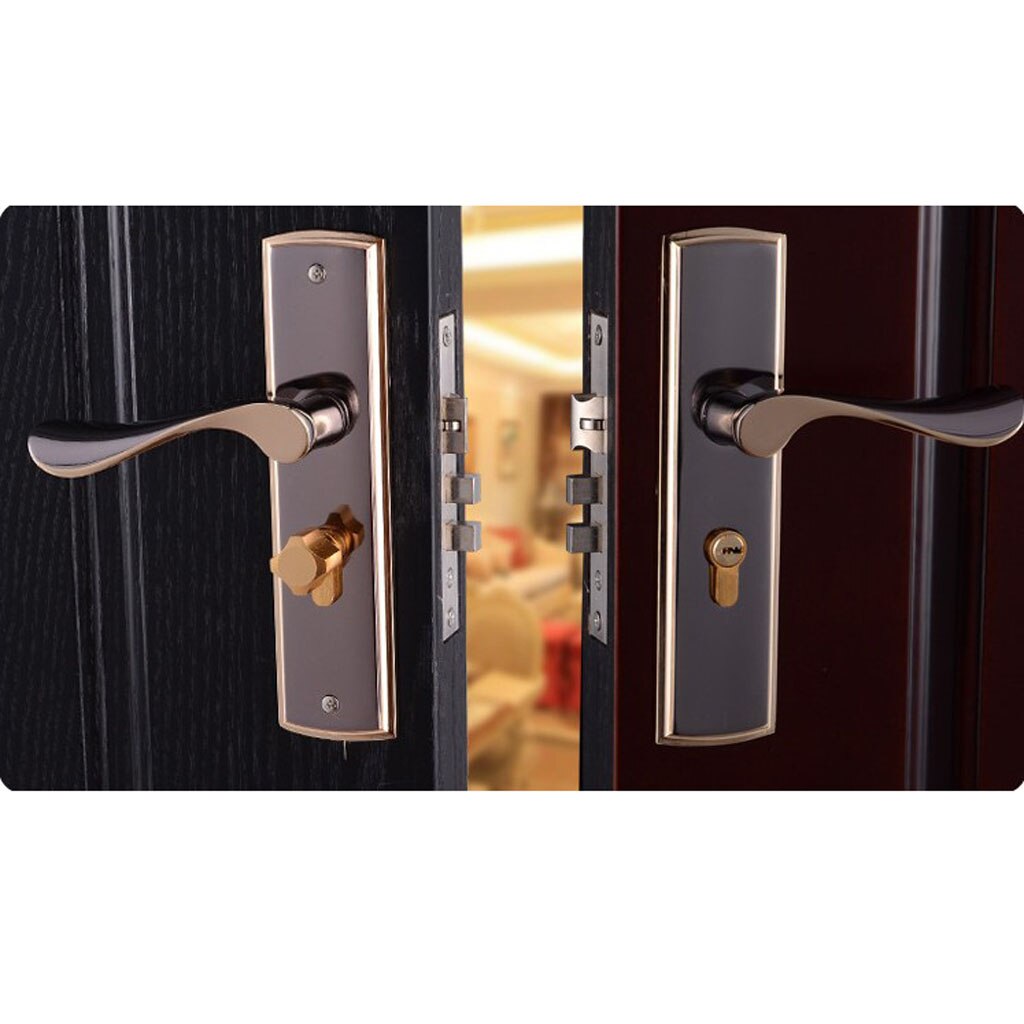 Modern Door Handles Front Back Lever Lock Cylinder... – Vicedeal