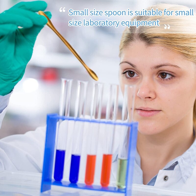 Lab Spatel Rvs 20 Pcs Golden Mini Scoop Set Labora... – Vicedeal