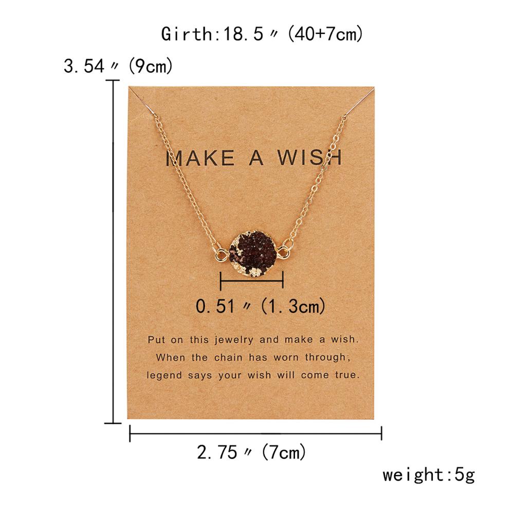 Rinhoo 1PC 7*9cm MAKE A WISH Cardboard Round Geome... – Grandado