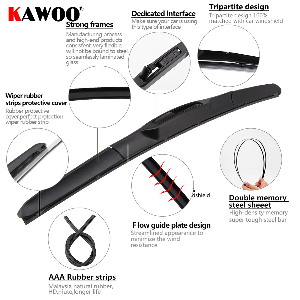 Kawoo 2 st biltorkarblad 21 " +21 " för jeep grand... – Vicedeal