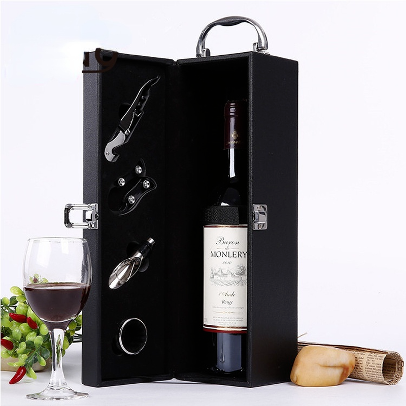 High-end Wine Box Single Leather Box Red Wine Box ... – Vicedeal