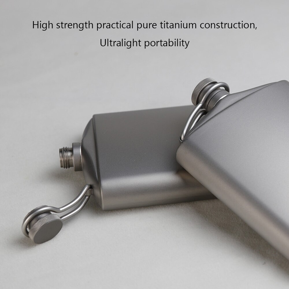Titanium Flask Wine Hip Flagon Screw Cap Clip Ultr... – Grandado