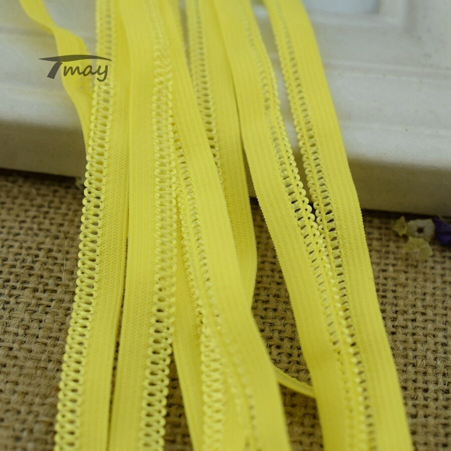 #223 Bright Yellow Lace Ribbon 8yards stretch elas... – Grandado
