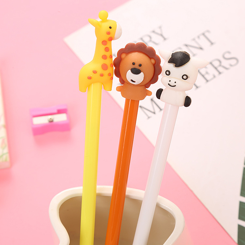 4 Pcs/Set Kawaii Cartoon Giraffe Lion Gel Ink Pen ... – Grandado