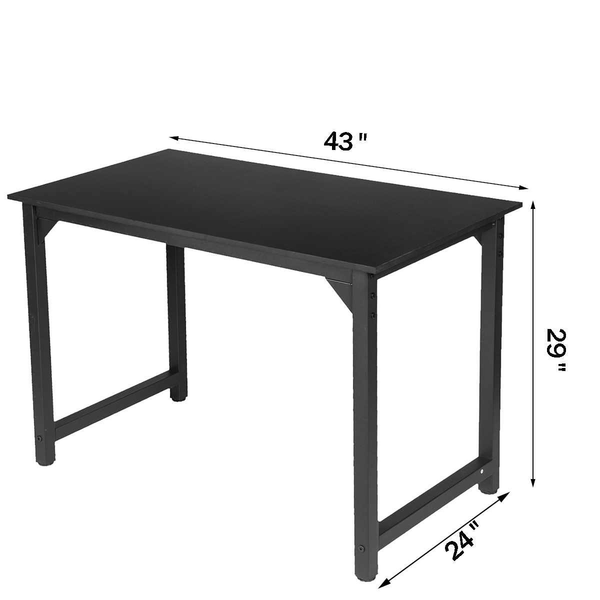 Wooden Computer Desk Office Desk Modern Writing Ta... – Grandado