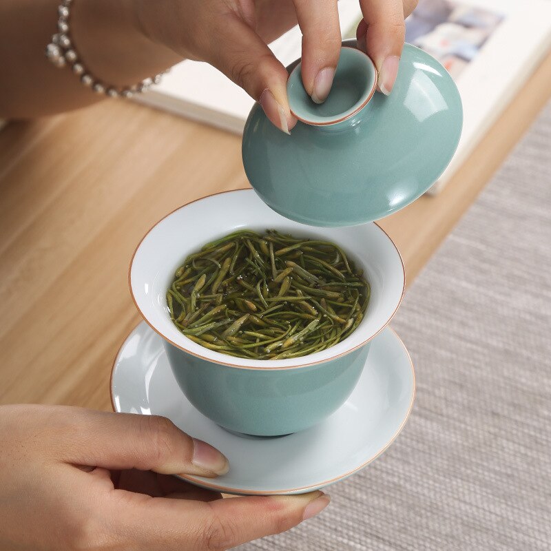 Kinesisk teaset gaiwan tekopper terrin bolle talle... – Grandado
