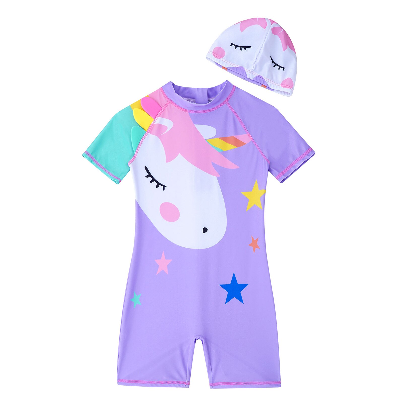 Swimwear for Kids Girls One Piece Swimsuit with Ha... – Grandado