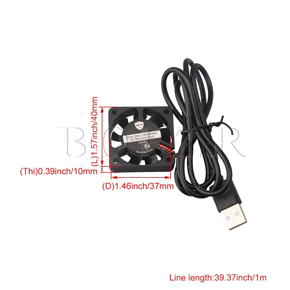 Bqlzr 5v dc firkantet plast kjølevifte med usb-kon... – Vicedeal