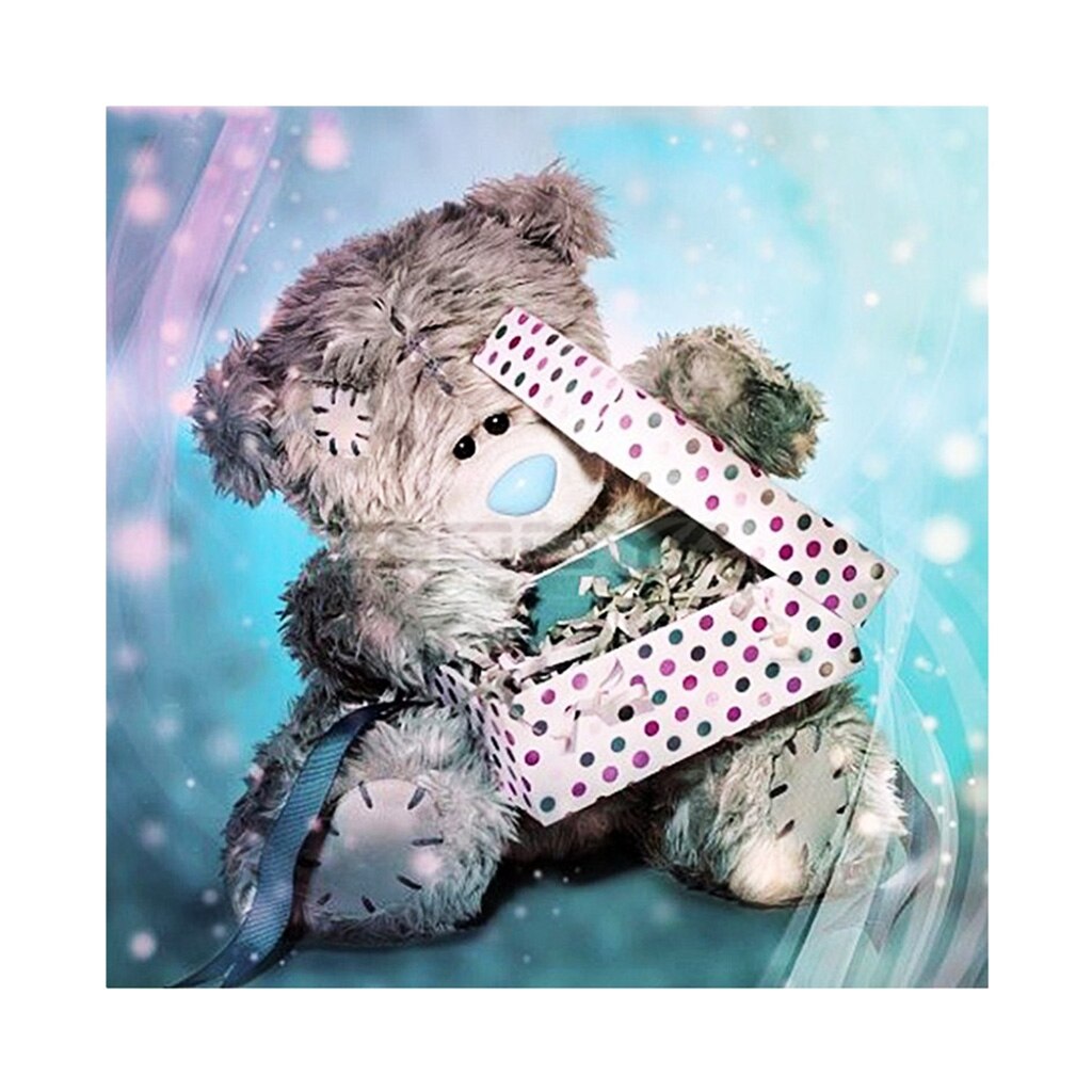 Cute Bear 5D Diamond Embroidery Rhinestone Cross S... – Grandado