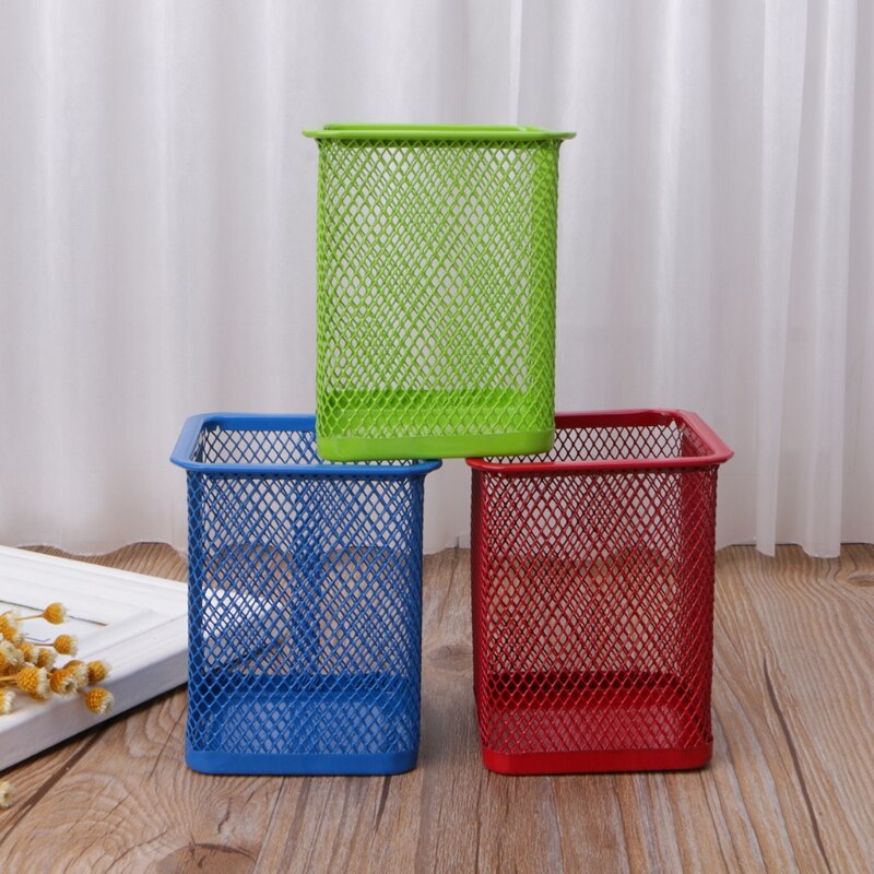 Rectangular Mesh Style Metal Pencil Holder Organiz... – Grandado