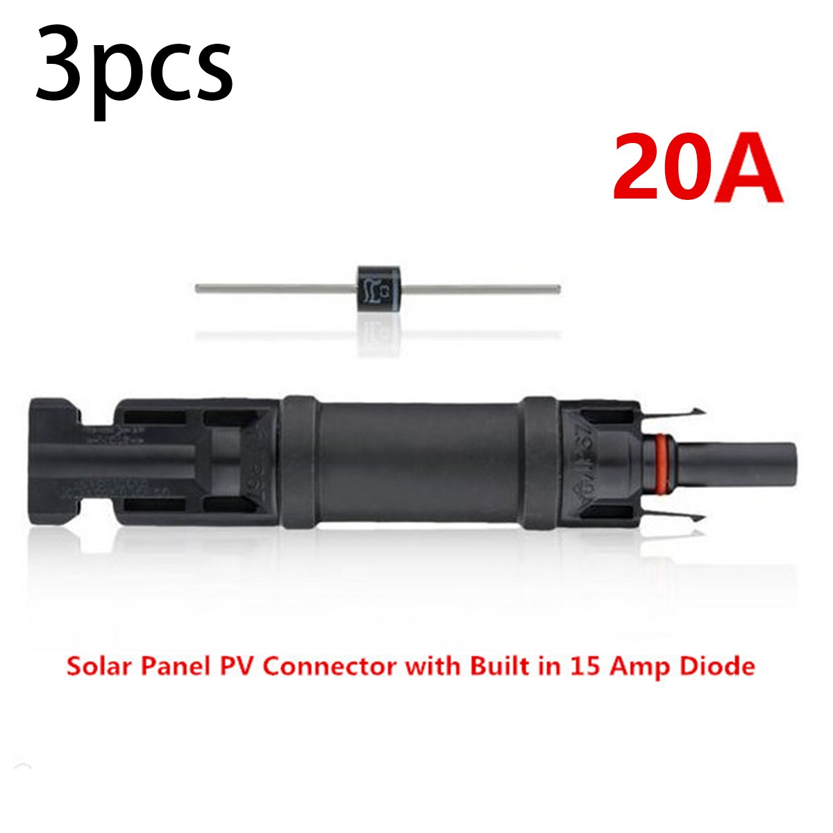 3 * Connector Met Diode Pv Diode Pv Connector IP68... – Grandado