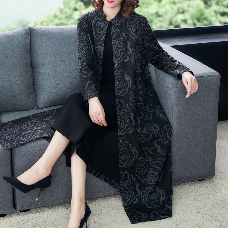 Fall Winter Classic Vintage Women Long Sleeve Jack... – Grandado