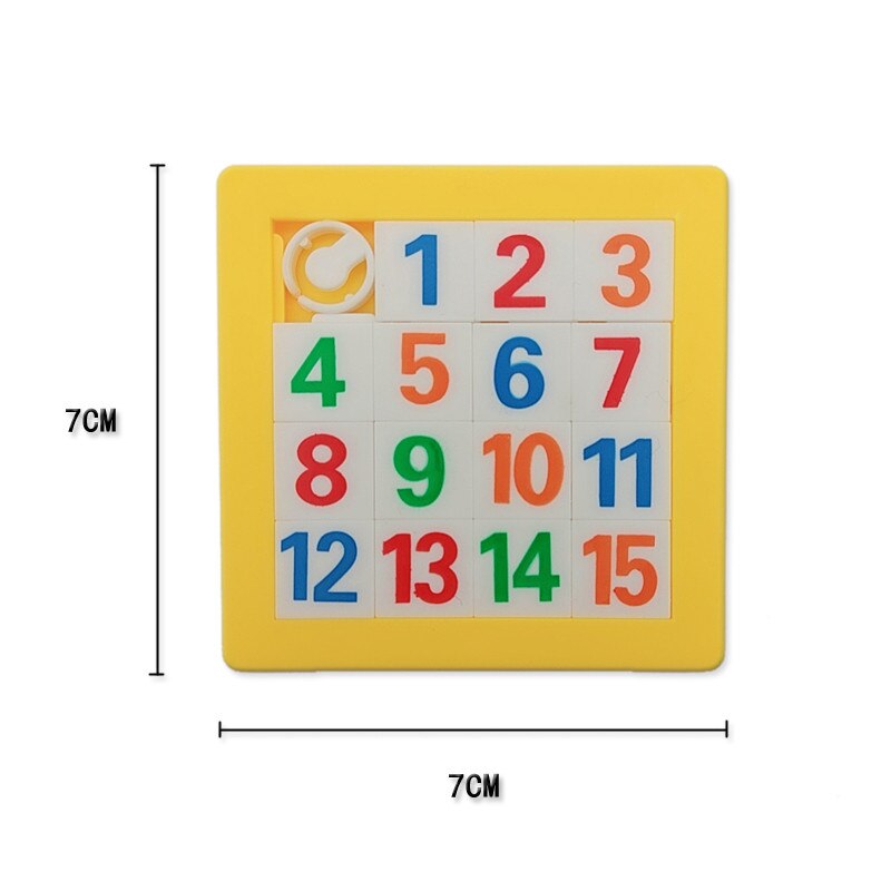 1pcs 7*7cm 3D Slide Puzzle Plastic Building Number... – Grandado