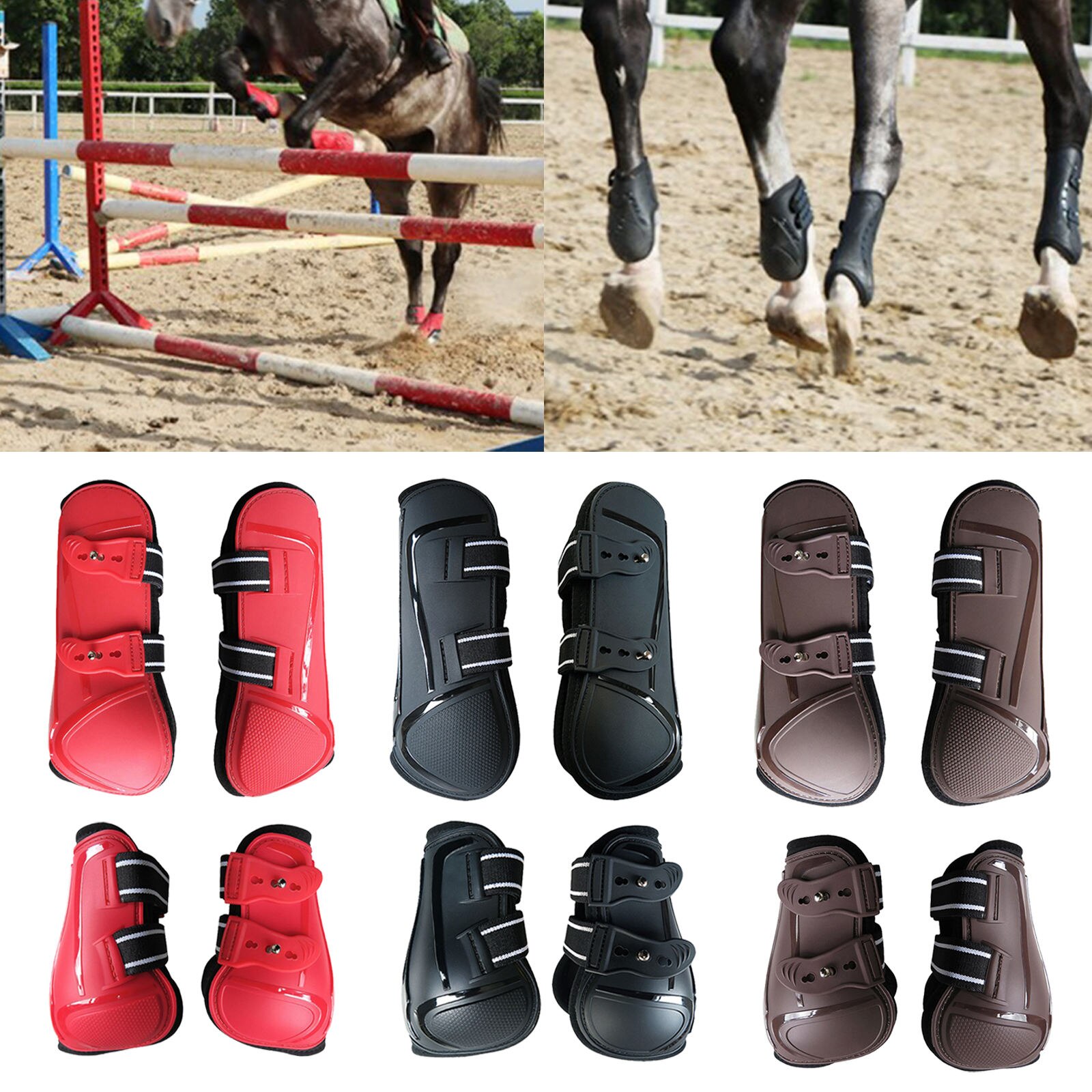 4 Pieces Front Hind Legs Jumping Tendon Horses Boo... – Grandado