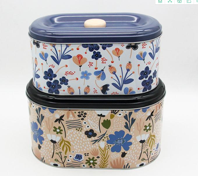 2pcs/set Oval Flowers Desktop Storage Box Kitchen ... – Vicedeal