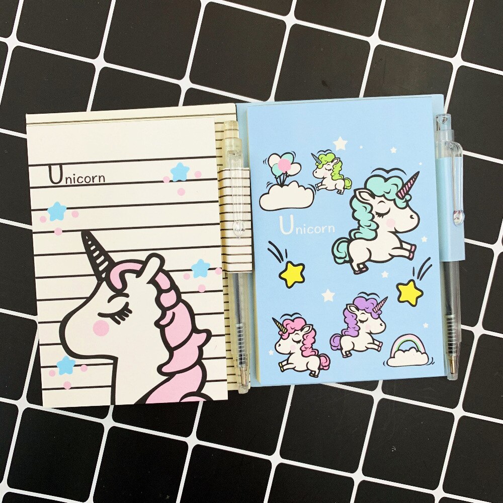 Cute Unicorn Set 1 Notebook+1 Ballpoint Pen Writin... – Grandado