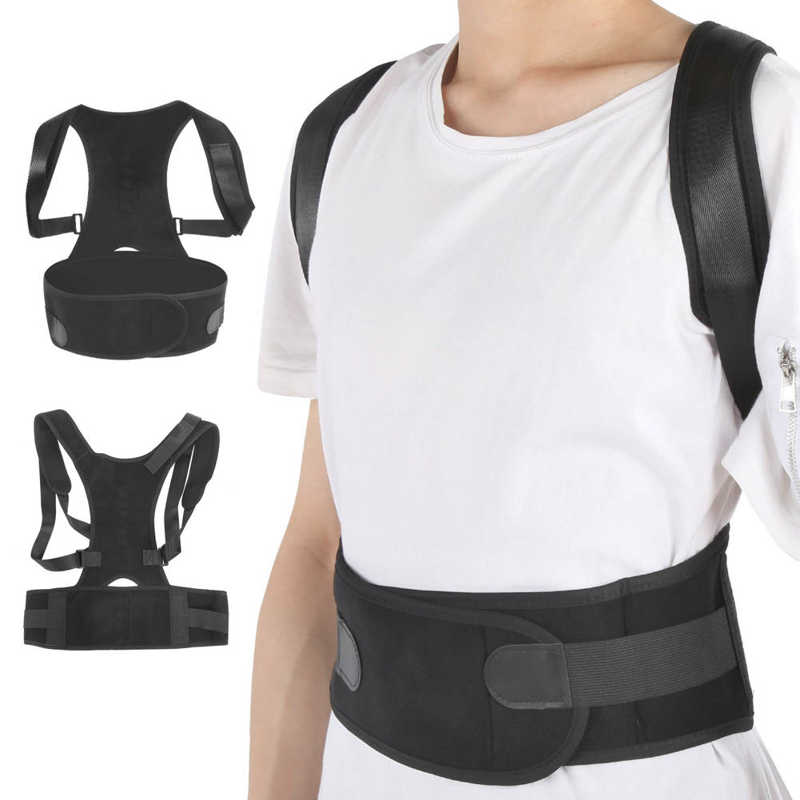 Back Brace Support Unisex Adjustable Posture Corre... – Grandado