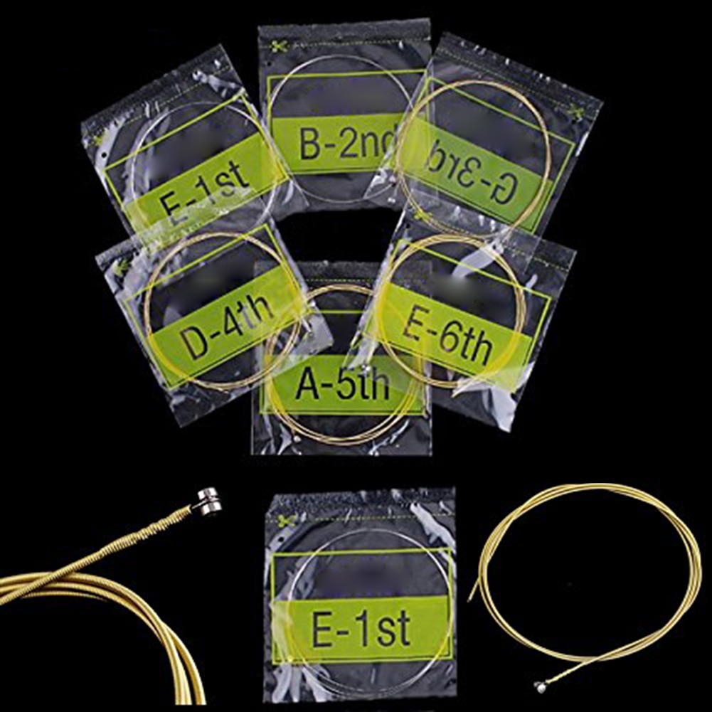 6Pcs/Set Guitar Strings Gold Plating Set Super Lig... – Vicedeal