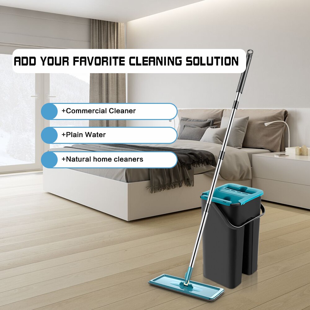 Squeeze Mop Met Emmer 360 Rotating Hand Gratis Was... – Grandado